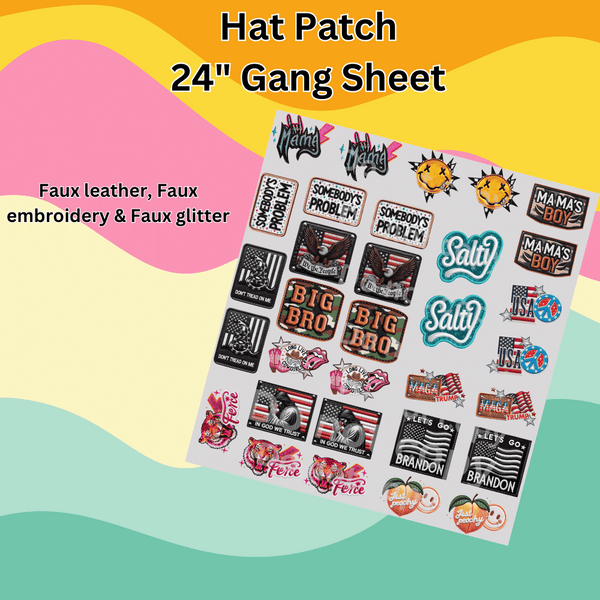 2ft Hat Patch Gang Sheet – Top Notch Transfers OKC