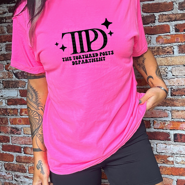 TTPD Stars (Black) DTF Transfer – Top Notch Transfers OKC