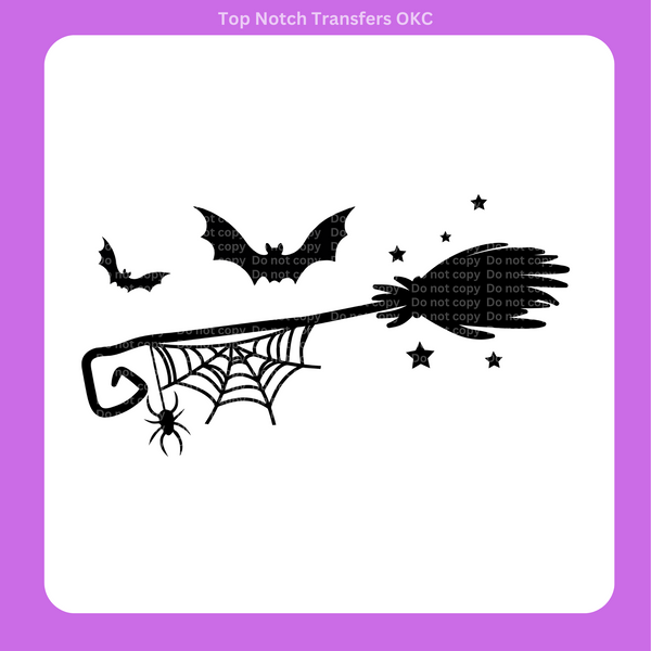 Spooky Broom Stick DTF Transfer – Top Notch Transfers OKC