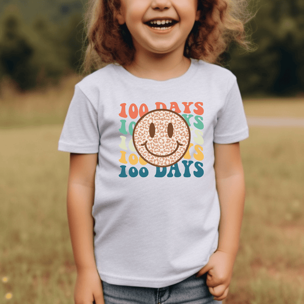 100 Days Smiley DTF Transfer – Top Notch Transfers OKC