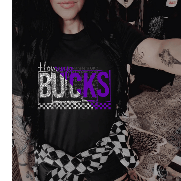 Hominy Bucks Half Faux Glitter DTF Transfer – Top Notch Transfers OKC