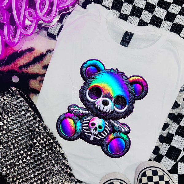 Skeleton Bear DTF Transfer – Top Notch Transfers OKC