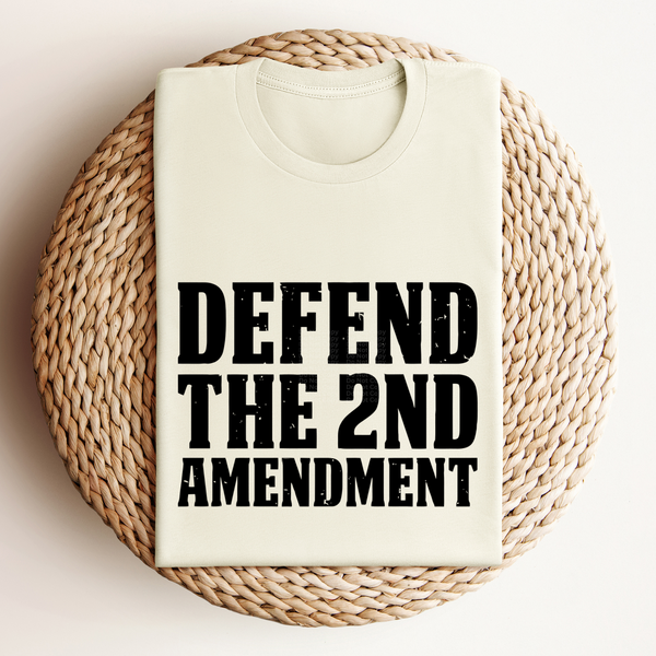 Defend The Second Amendment Text only- Black/Distressed DTF Transfer ...